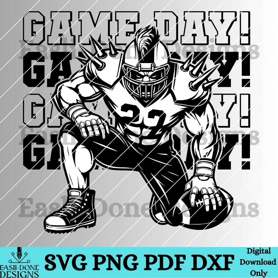 Football SVG PNG Game Day Football Svg Cricut Silhouette Sublimation ...