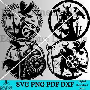 Viking Silhouette SVG Bundle: Laser Cut Files (digital Download) - Etsy