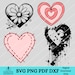 Unique Hearts SVG PNG Bundle Collection of 20 Hand Drawn and Modern ...