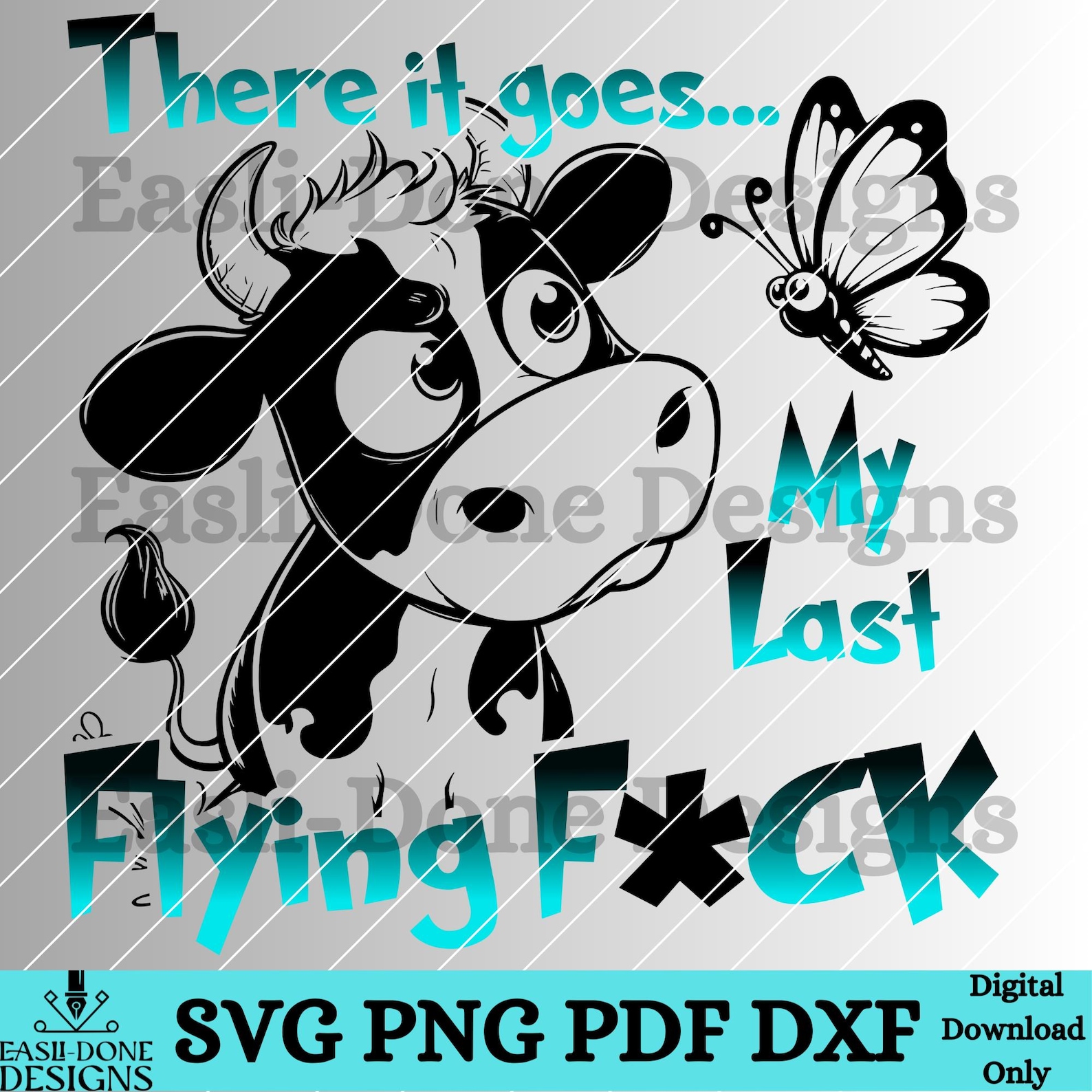 Sarcastic Cow Svg Png Cut Files, Funny Grumpy Farm Animal SVG PNG ...
