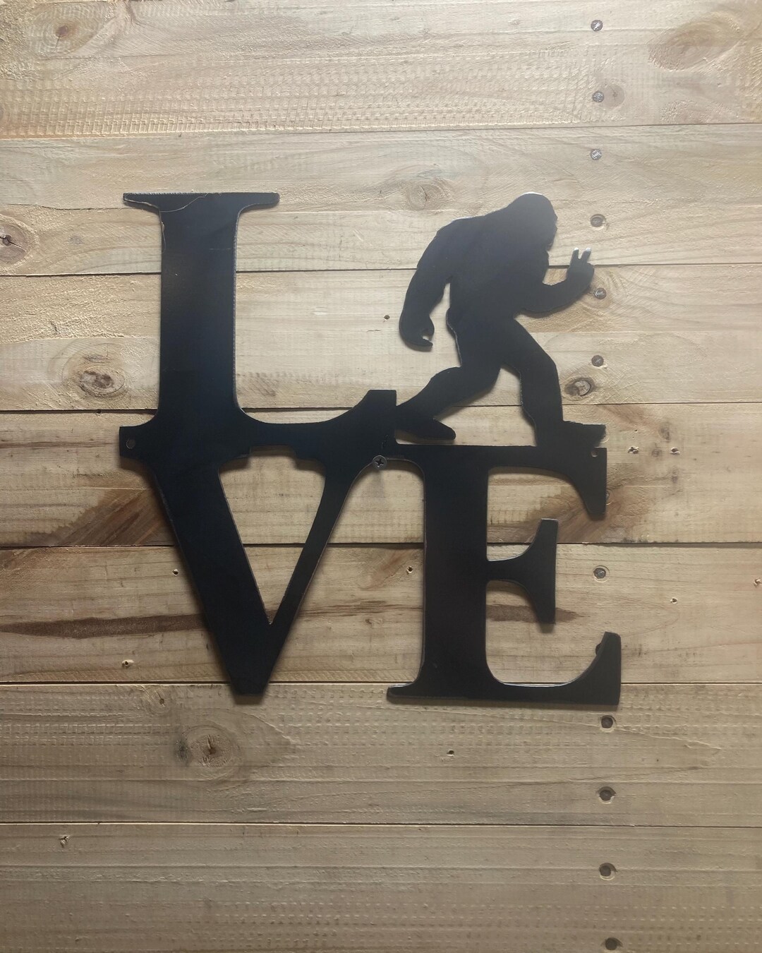 Sasquatch, Bigfoot, Bigfoot Love, Wall Decor, Metal Signage - Etsy