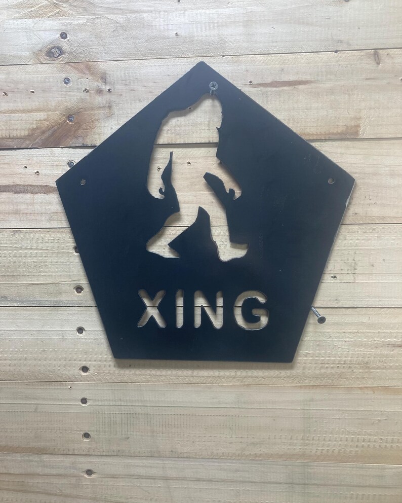 Sasquatch, Bigfoot, Bigfoot Crossing Wall Decor, Metal Signage - Etsy