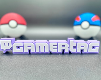 Personalized Custom Twitch Style Name Plate, Streamer Gift, Desk Sign ...