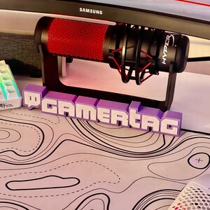 Custom Twitch Gamertag Nameplate / 3D Printed Name Plate - Great ...