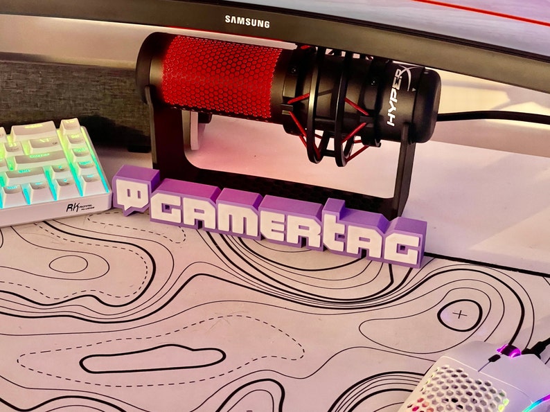 Custom Twitch Gamertag Nameplate / 3D Printed Name Plate - Etsy