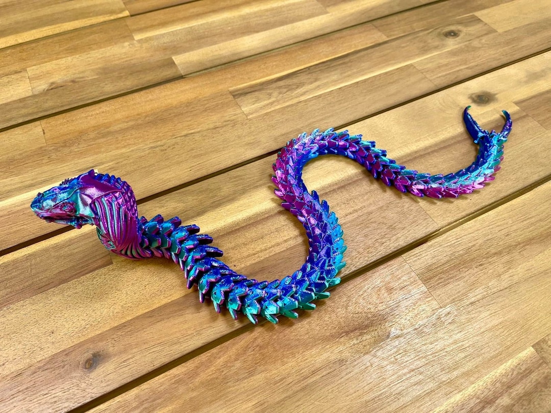 GIANT 3d Printed Cobra 24 Inch, Articulated Flexi Snake - Etsy