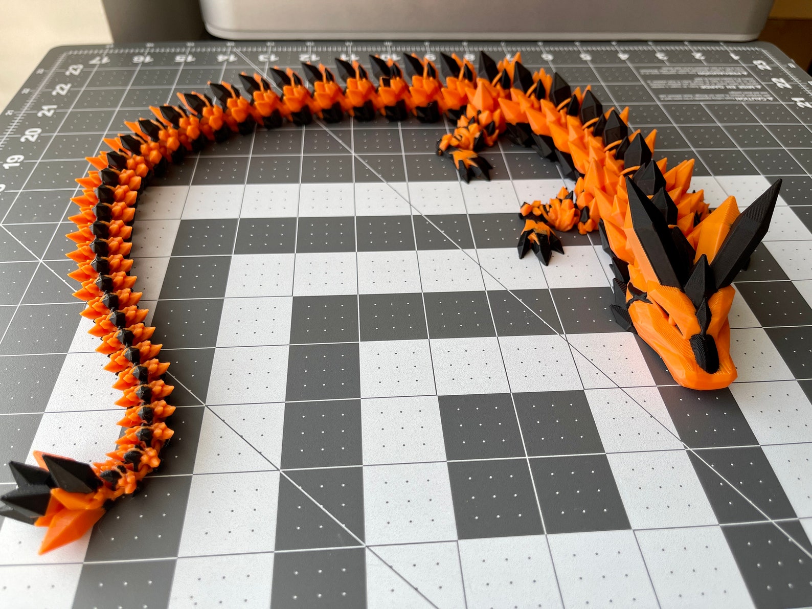 Custom 3D Printed Crystal Dragon Articulated Fidget Desk Toy - Etsy