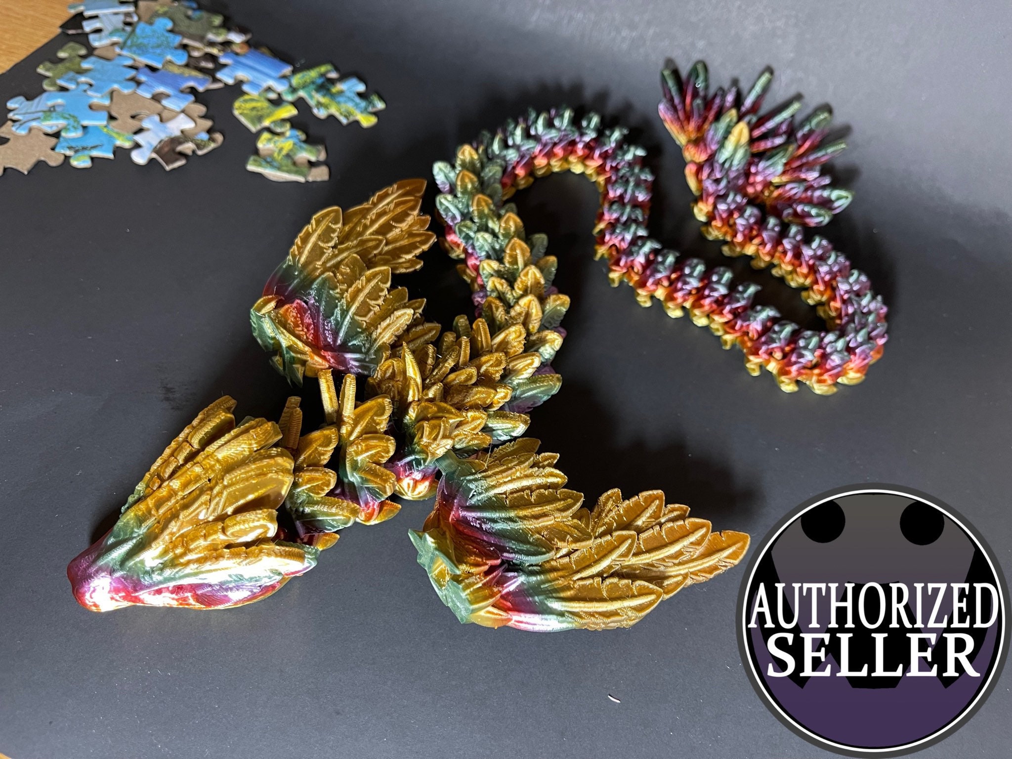 Giant 3d Printed Articulated Flying Serpent Dragon 3D | Etsy UK