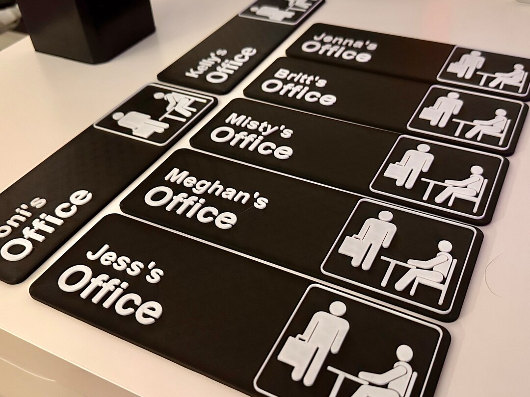 Personalized Door Sign From the Office, 3D Printed Sign From "the ...