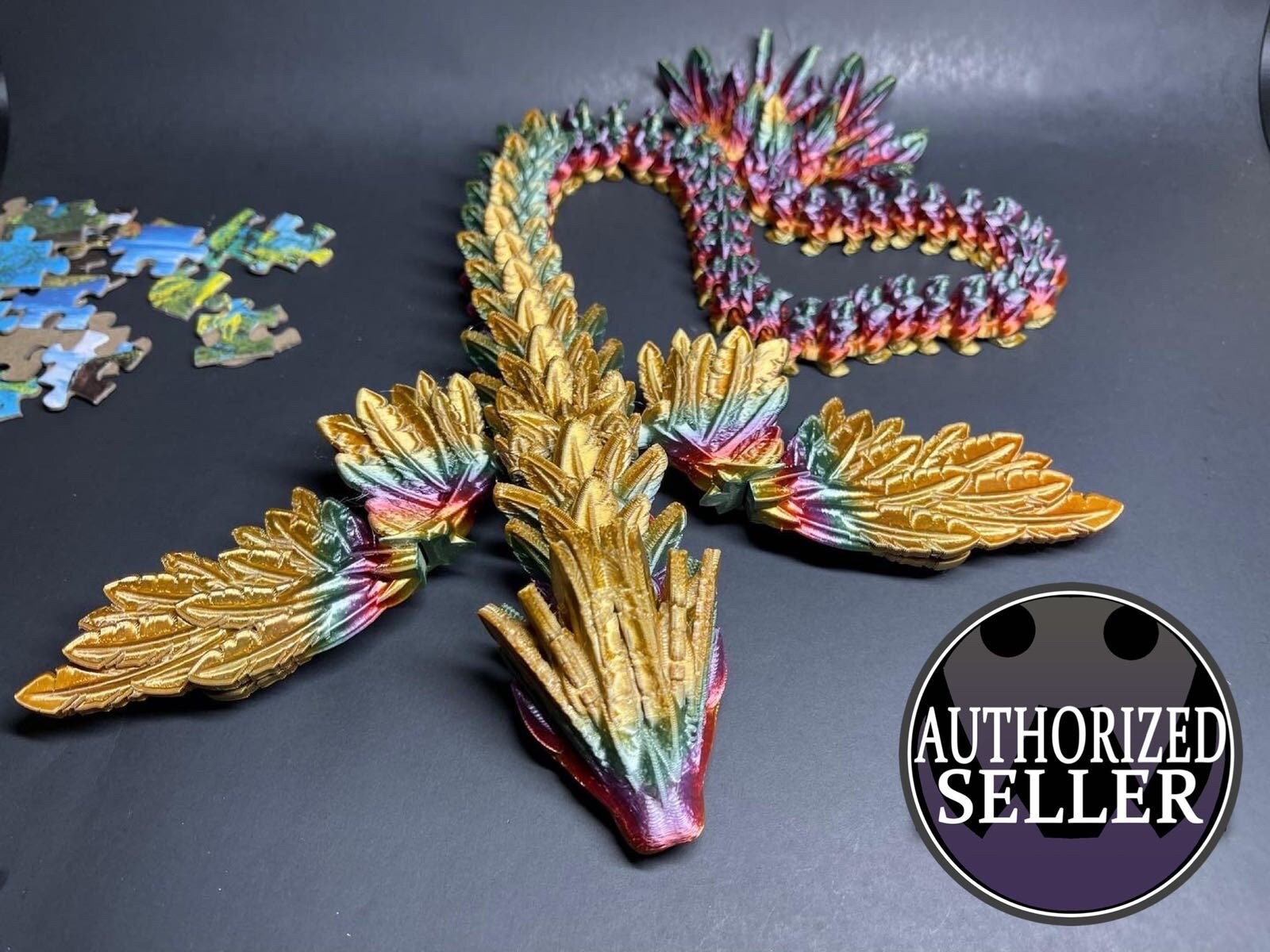 Giant 3d Printed Articulated Flying Serpent Dragon 3D | Etsy UK