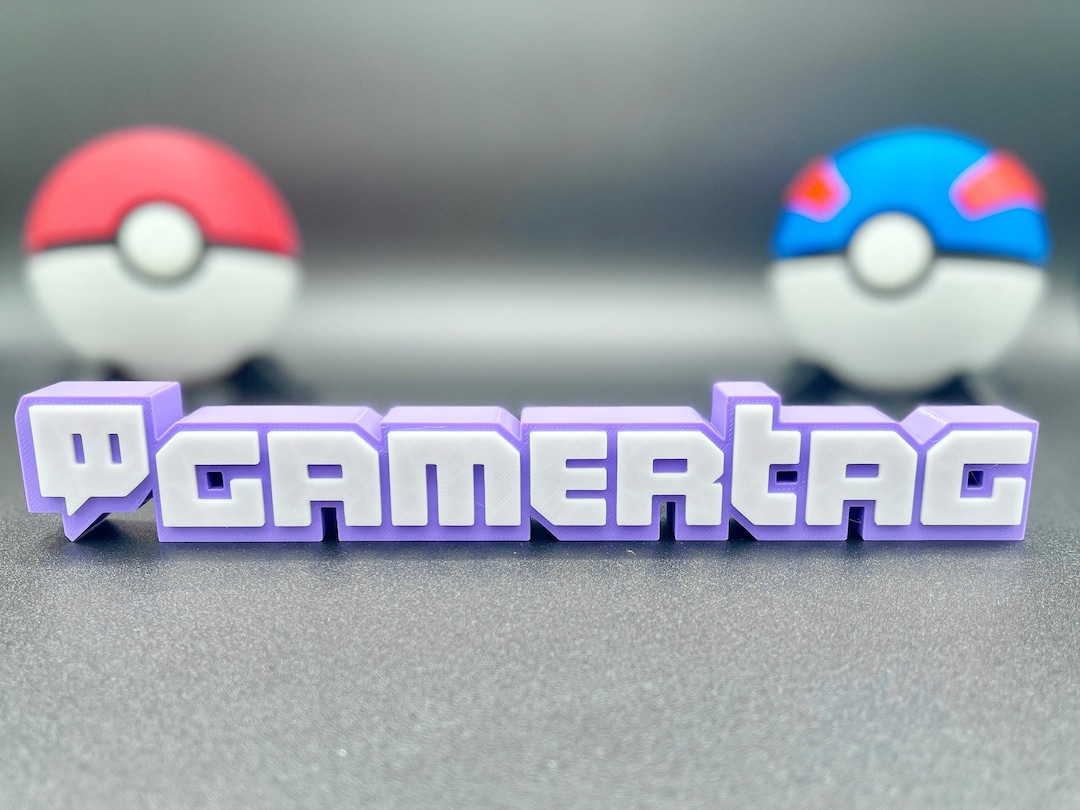 Custom Twitch Gamertag Nameplate / 3D Printed Name Plate - Great ...