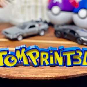 Custom Pokemon Nameplate / 3D Printed Name Plate Great Streamer Gift ...