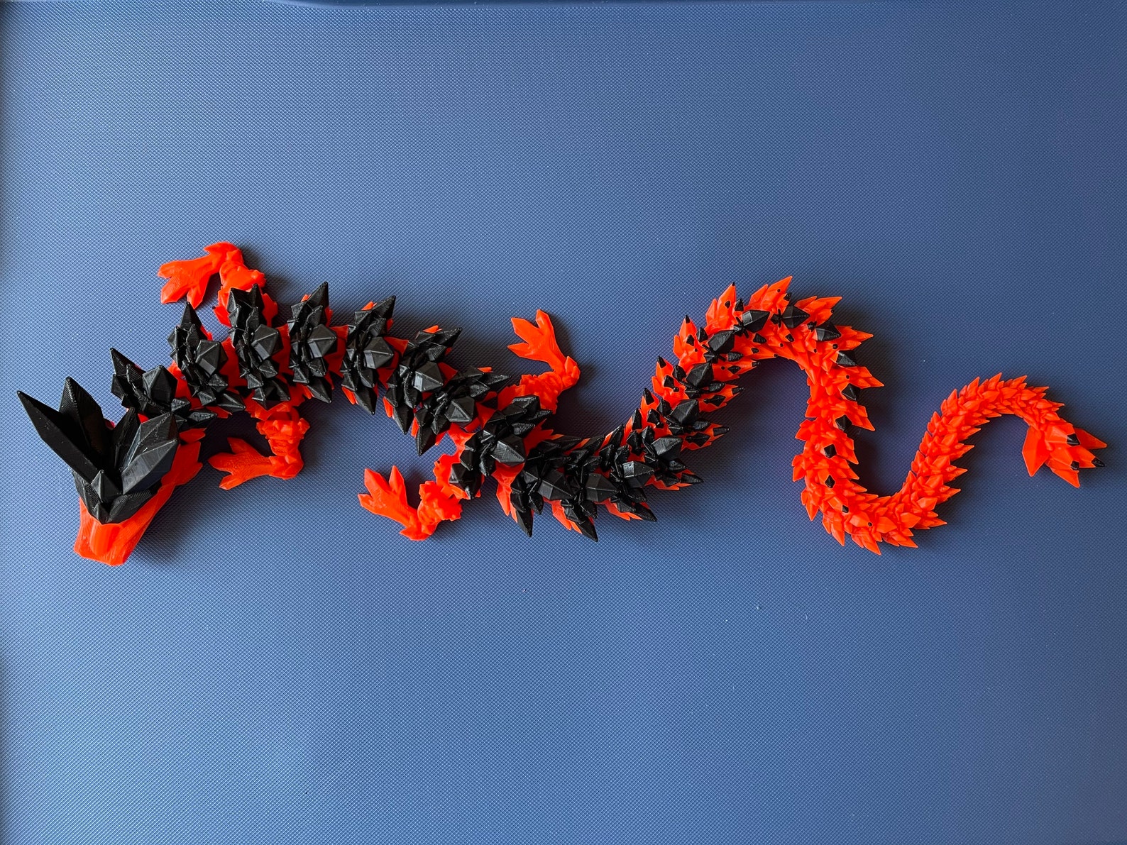Two Color 3D Printed Dragon Personalized Color 24 Inch by - Etsy