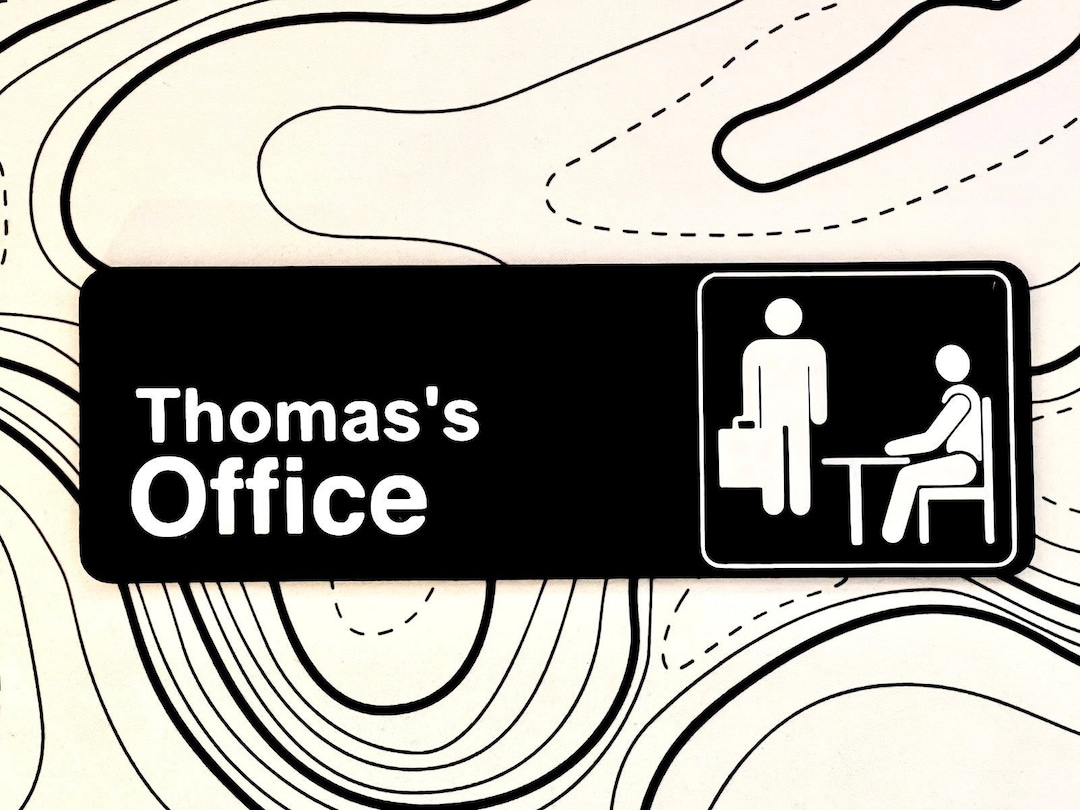 Personalized Door Sign From the Office 3D Printed Sign From - Etsy