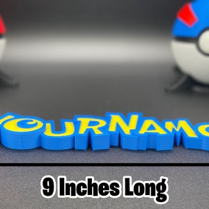 Custom Pokemon Nameplate / 3D Printed Name Plate Great Streamer Gift ...