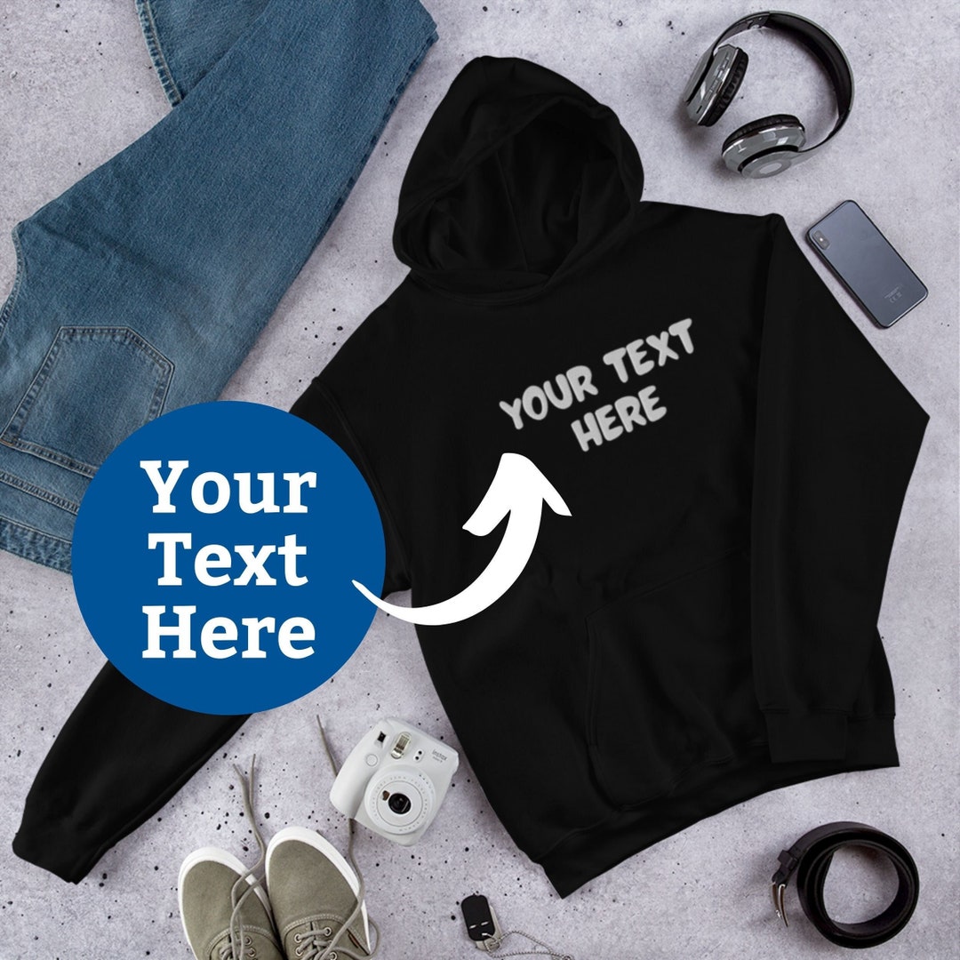 Custom Text Embroidery Hoodie Cute Couple Hoodie Matching Personalized ...