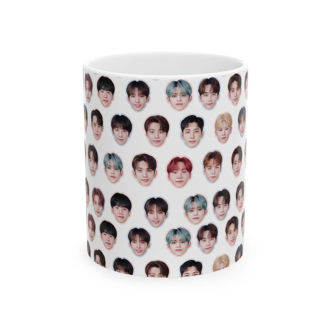 K-pop Seventeen Faces Pattern Mug | Ceramic Mug - Etsy