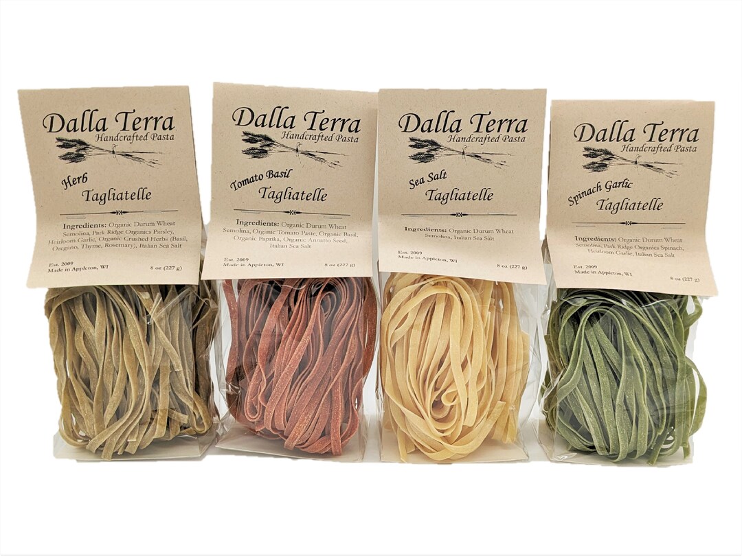 Pasta Tagliatelle - 4 Pack - Dalla Terra Pasta - Etsy