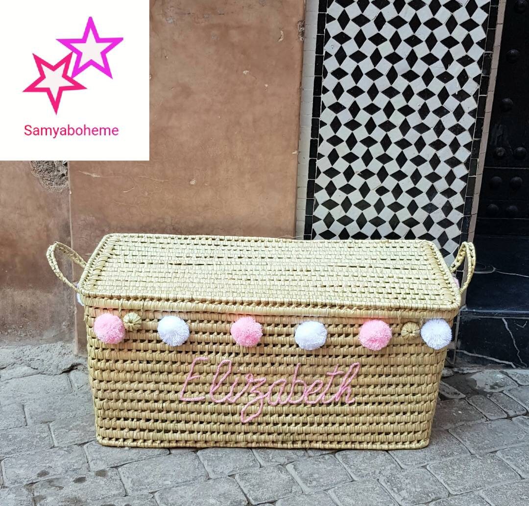 Custom Wicker Storage Trunk Custom Palm Leaf Storage Box - Etsy