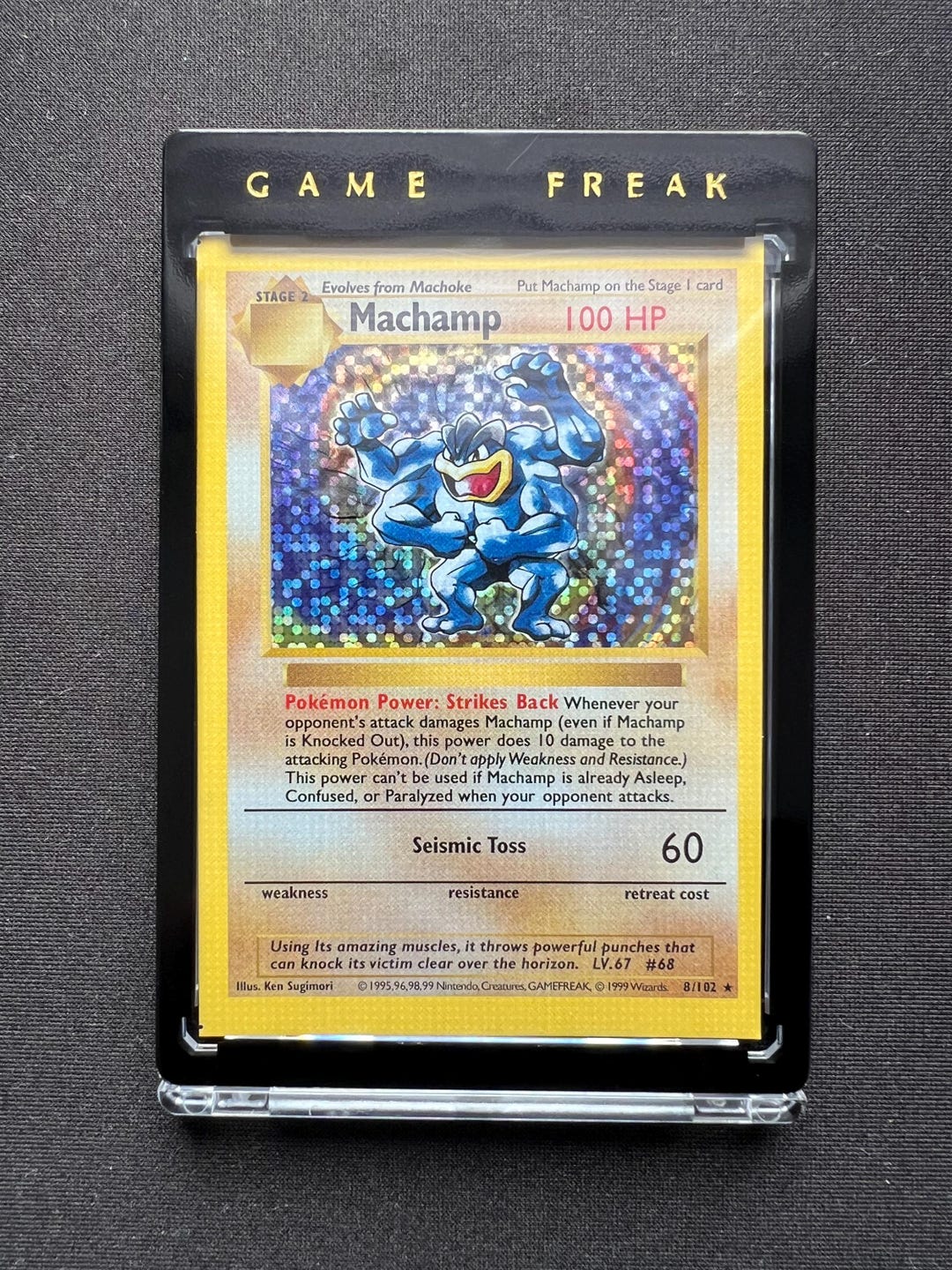 Pokémon Shadowless Test Print Machamp Error (read Description) - Etsy
