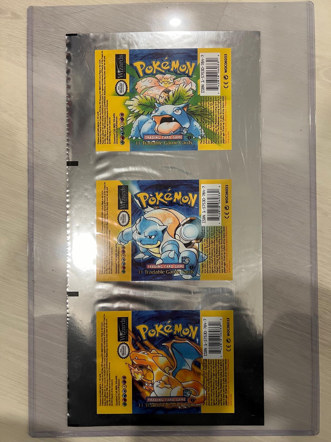 Pokémon Base Set First Edition Uncut Foil Wrapper Authentic READ ...