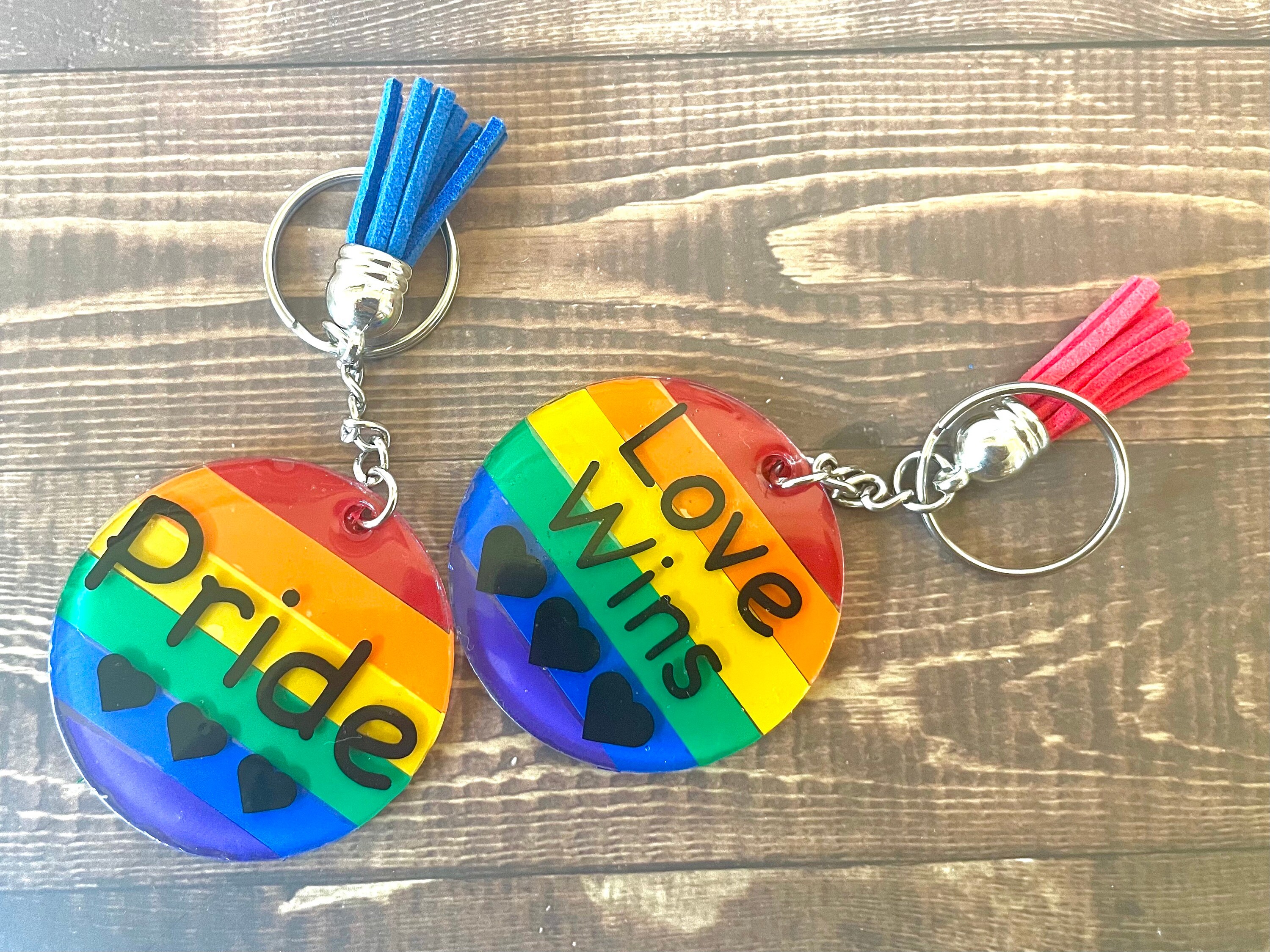 Pride Key Chains/ Love Wins/ LGBTQ Keychains/ LGBTQ Pride/ Acrylic ...