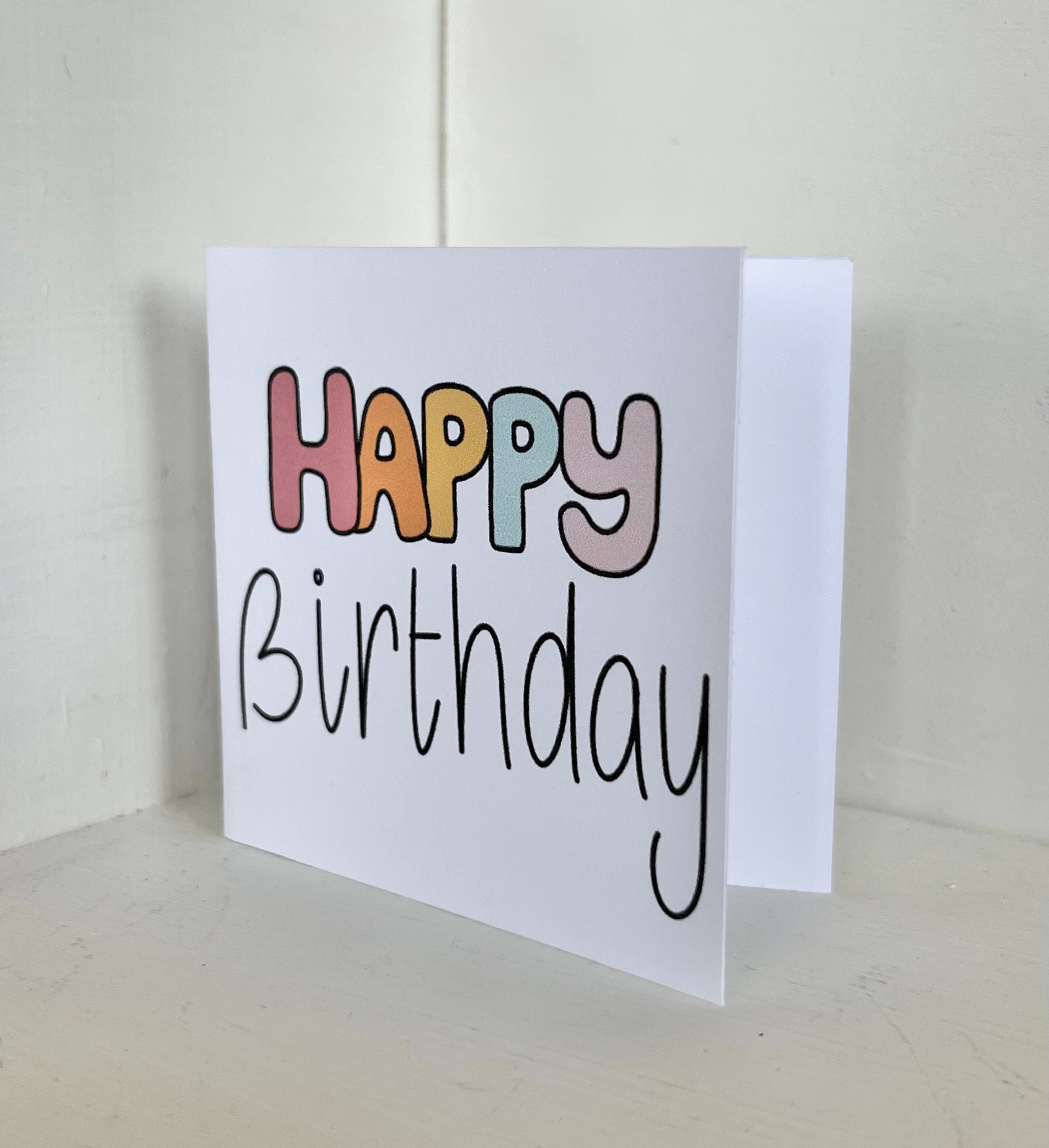 Bubble Happy Birthday Mini Card - Etsy