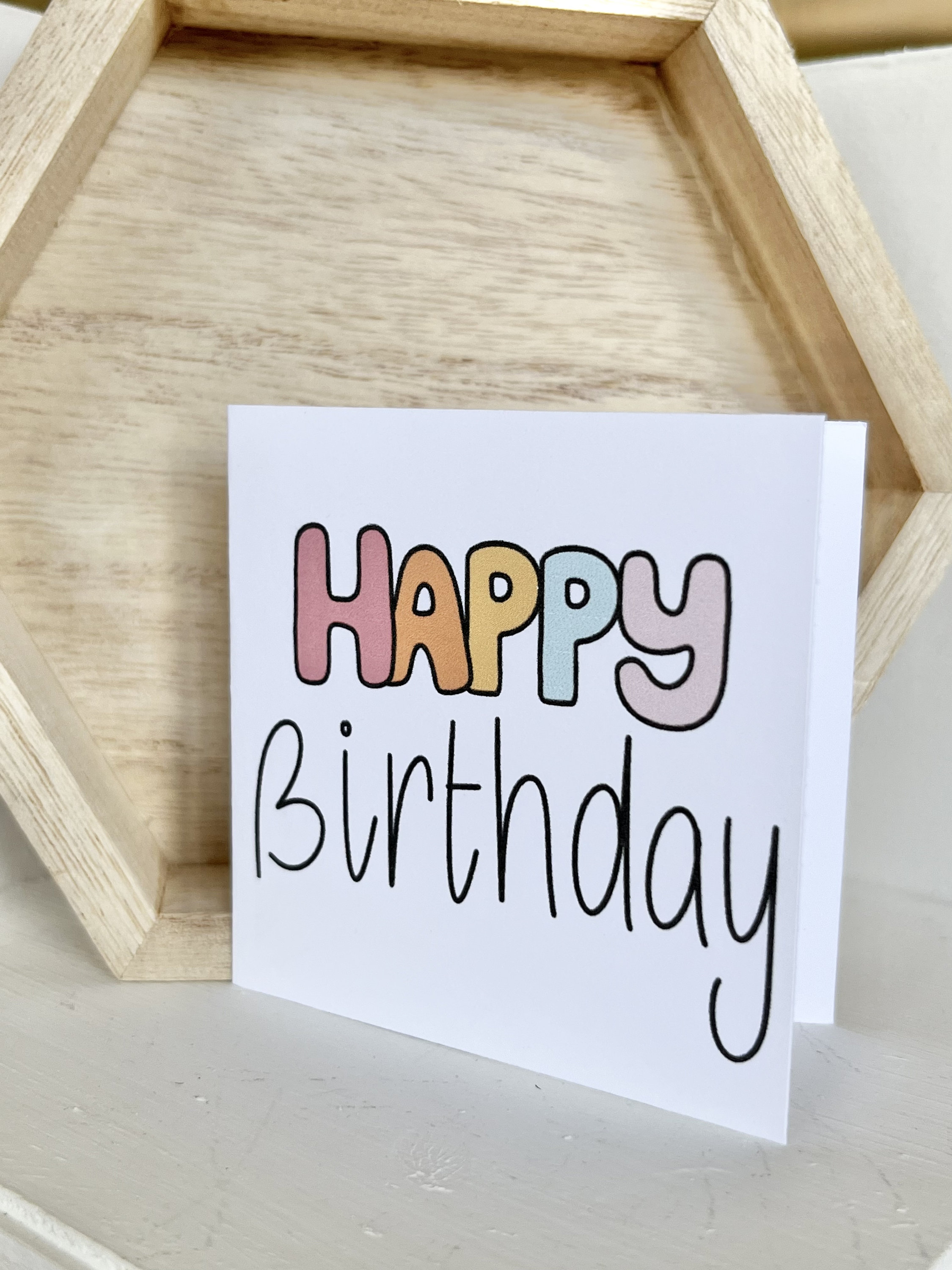 Bubble Happy Birthday Mini Card - Etsy