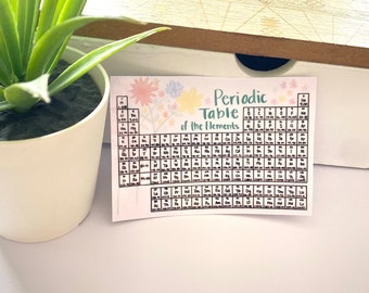 Waterproof Periodic Table Sticker Science Stickers Women | Etsy