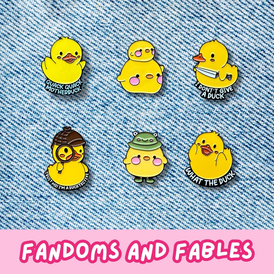 Enamel Duck Pin: Funny Badge for Jackets & Bags - Etsy