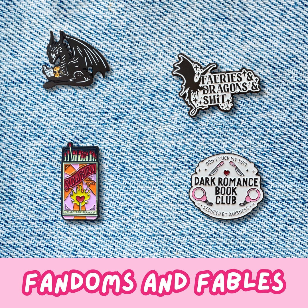 Book Inspired Pins | Fun Enamel Pins | Forth Wing | Accessories | Badge ...