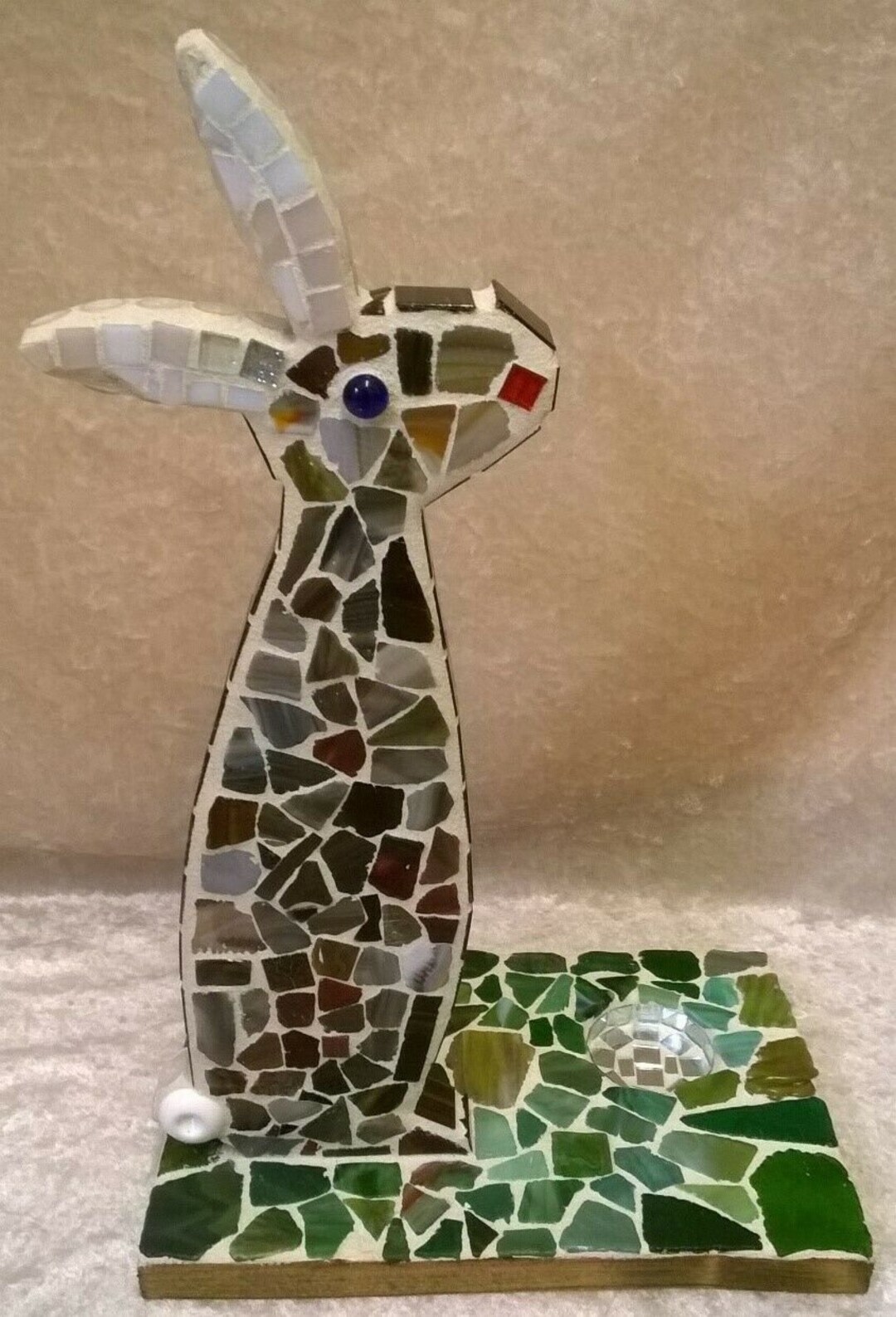 DECORATION FOR EASTER - Handmade Mosaic Figure "rabbit", Unique - Etsy