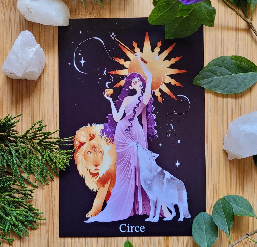 Circe Goddess Print – Greek Mythology Art, Witchy Decor, Sorceress ...