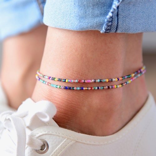 Turquoise Anklets For Women Ankle Bracelet Beaded Anklet Etsy