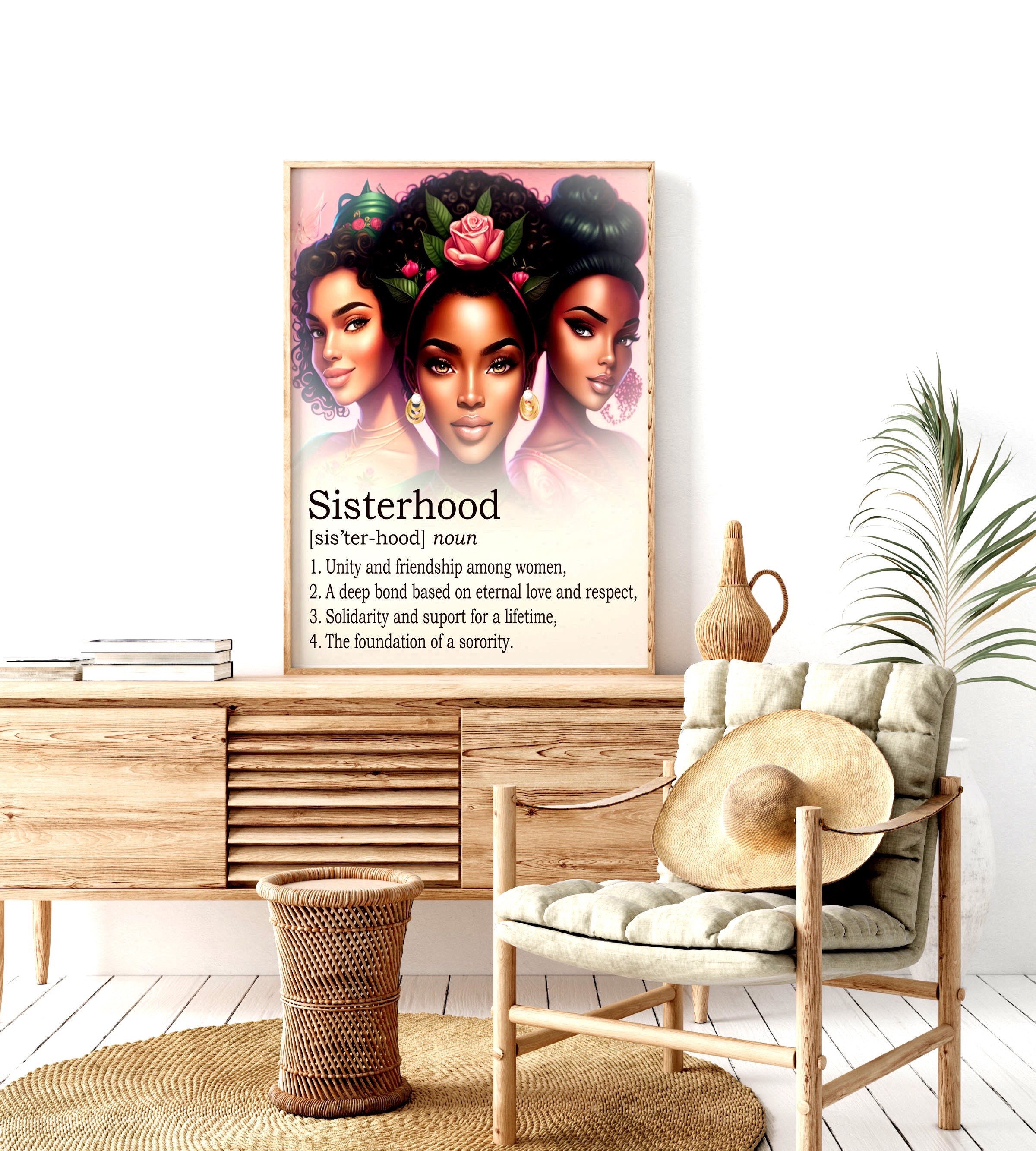 Alpha Kappa Alpha, Sisterhood Wall Art, AKA, Sorority Gifts, Greeting Card, Wall Decor for Dorm ...