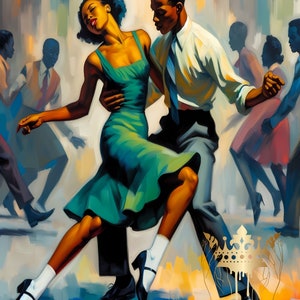 Lindy Hop, Harlem Renaissance, Printable Wall Art, Activist Art, Black ...