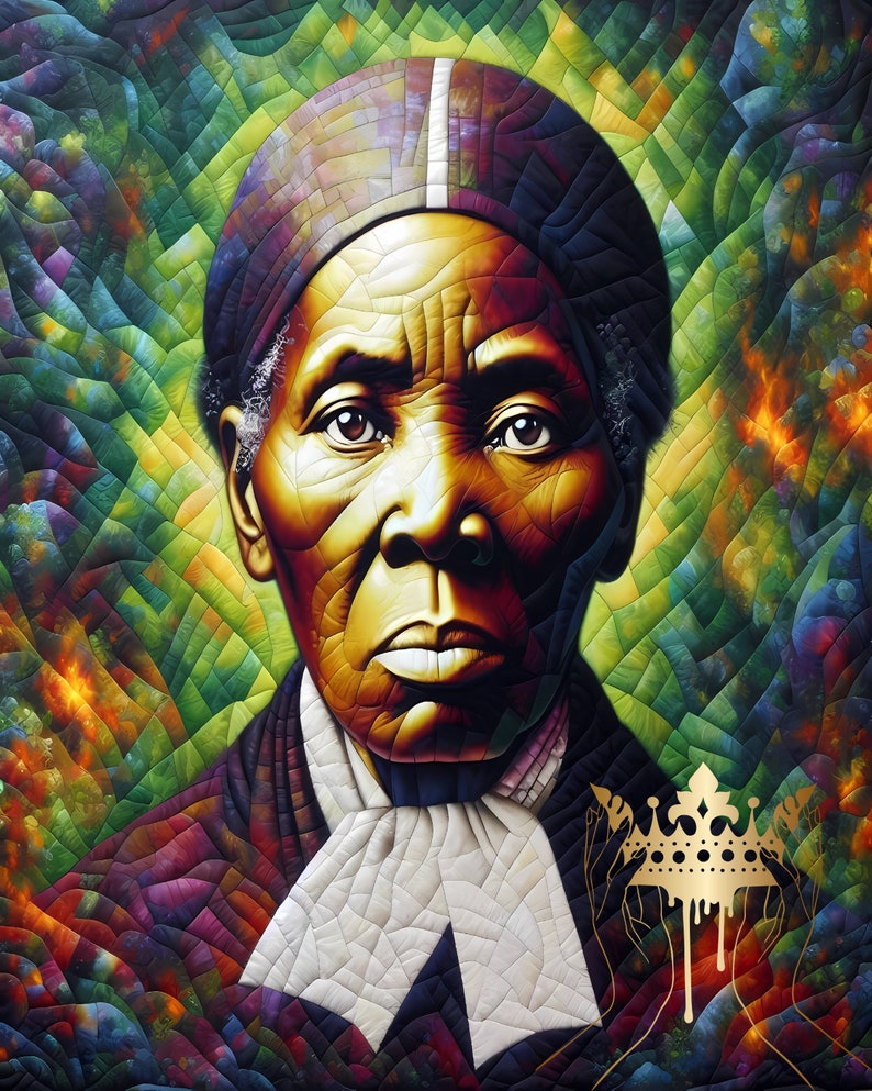 Harriet Tubman Art Print, Civil Rights Activist Portrait (digital ...