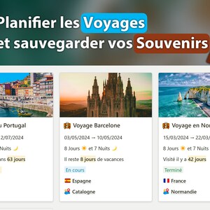 Notion Template : Carnet De Voyages 2024 - Etsy