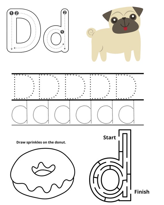 Letter D Worksheet Preschool