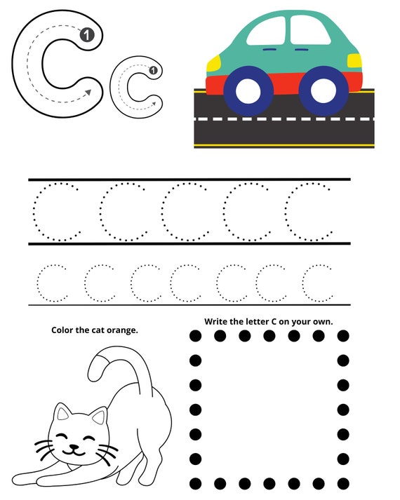 Hojas De Trabajo De La Letra C