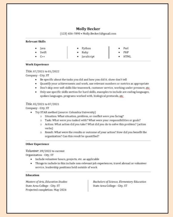 Professional Resume Template Becker Resume Microsoft Word - Etsy
