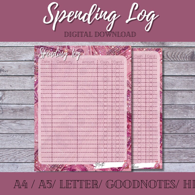 Spending Tracker Digital - Etsy