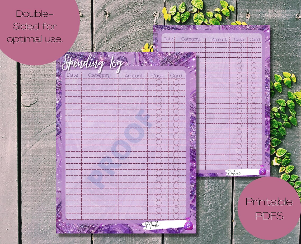 Spending Tracker | Expense Tracker Printable | Digital | Spending Log ...