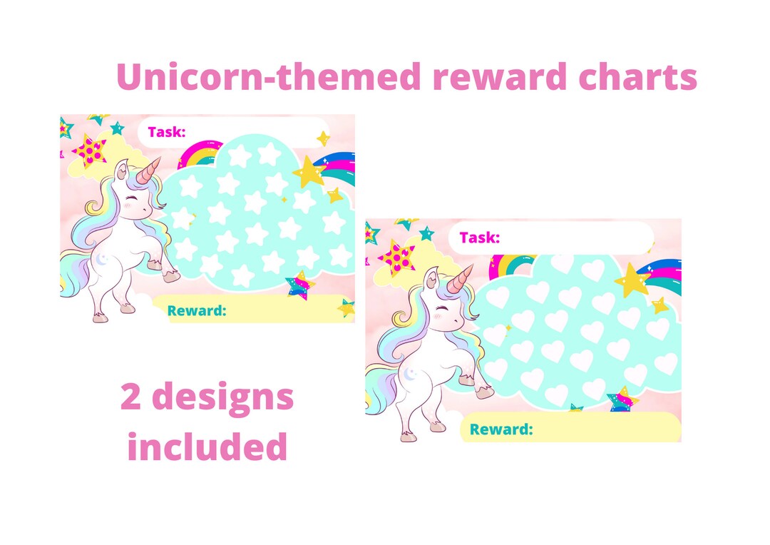 Unicorn Reward Chart Printable Behavior Chart Sticker Chart - Etsy