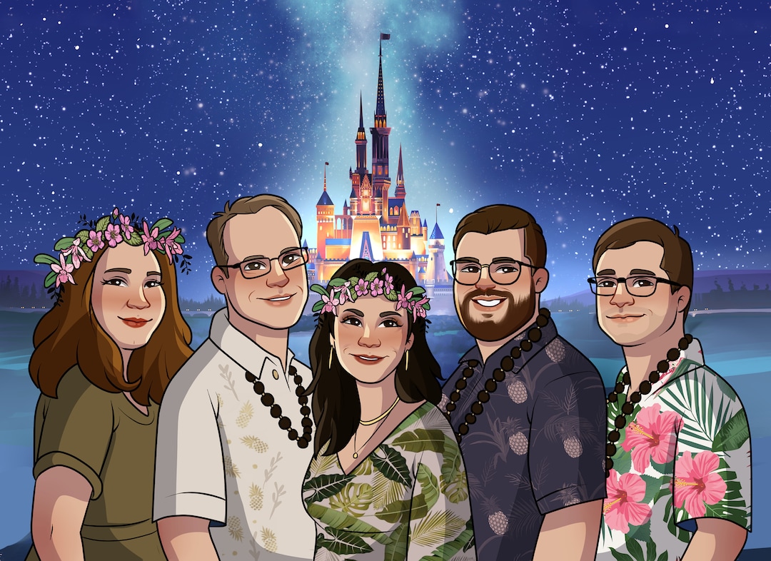 Custom Cartoon Portrait Drawing From Photo - Personalized Gift for All ...