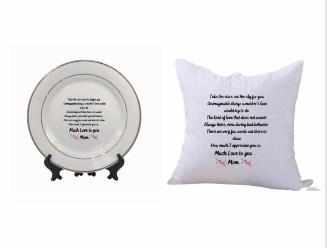 Gift for Mom Poem for Mom decorative Pillow or Plate Home Decor Plate ...