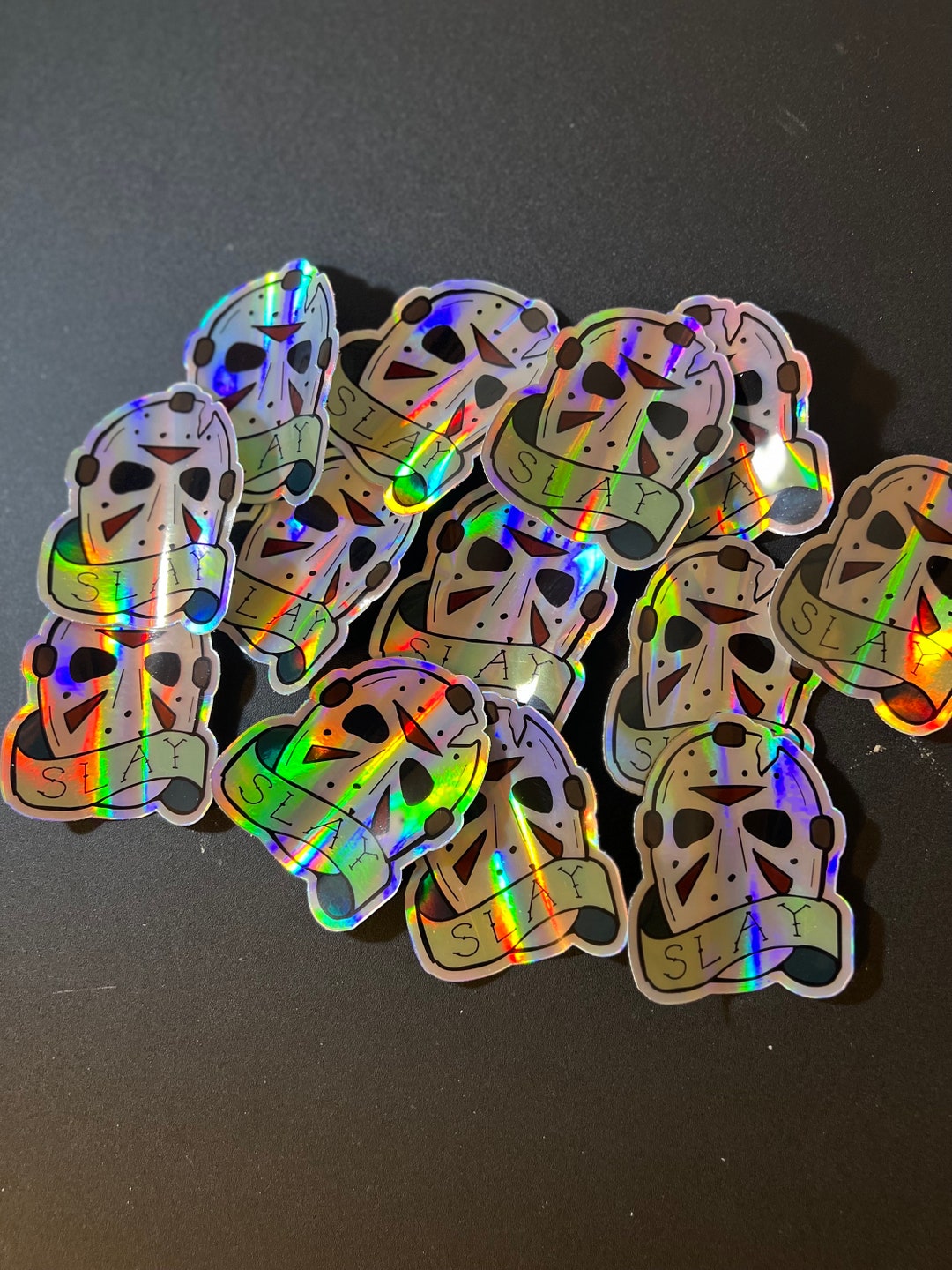 SLAY Jason Voorhees Halographic Sticker - Etsy