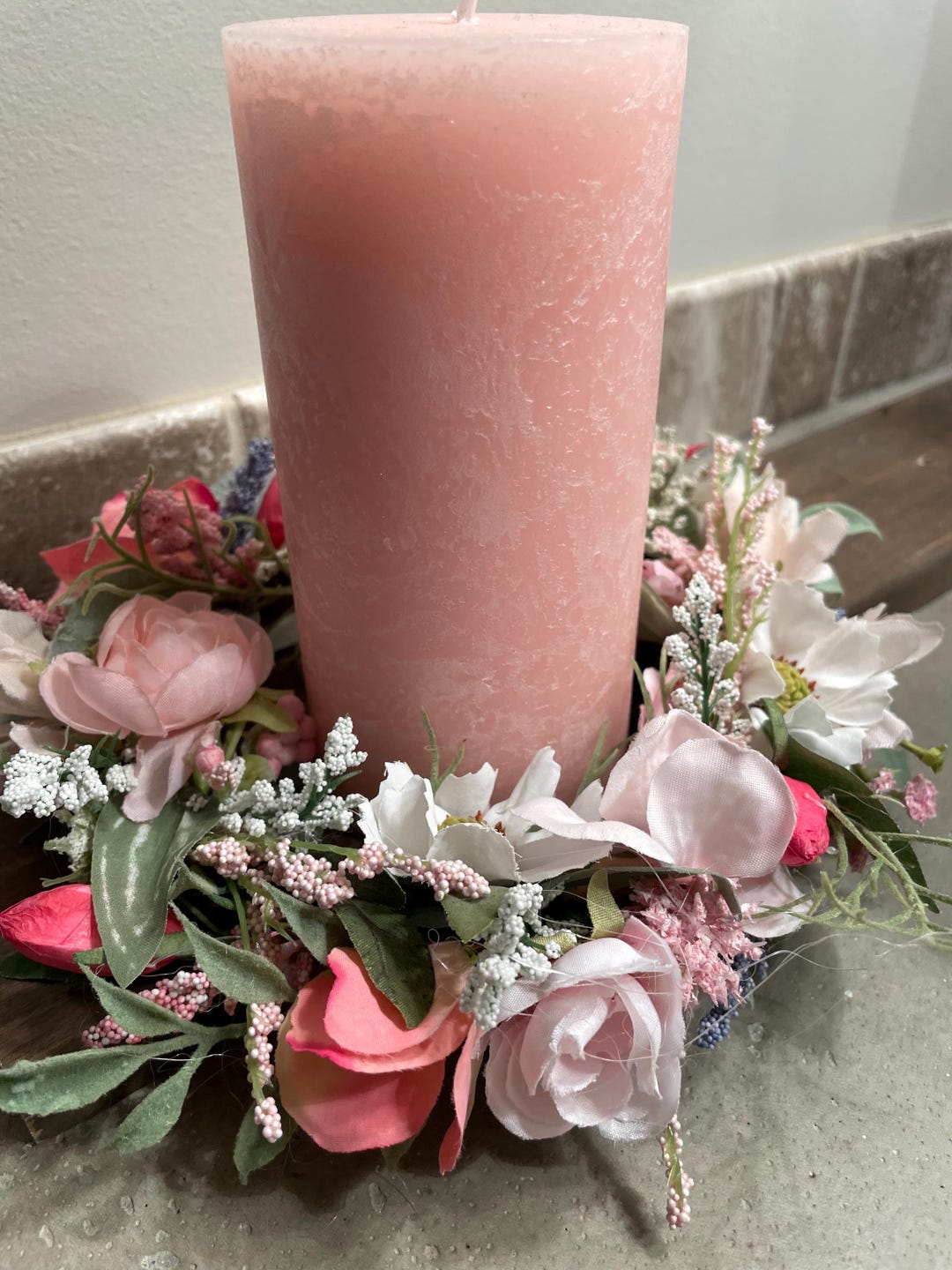 Small Spring Candle Ring - Spring Flower Candle Ring - Small Flower ...