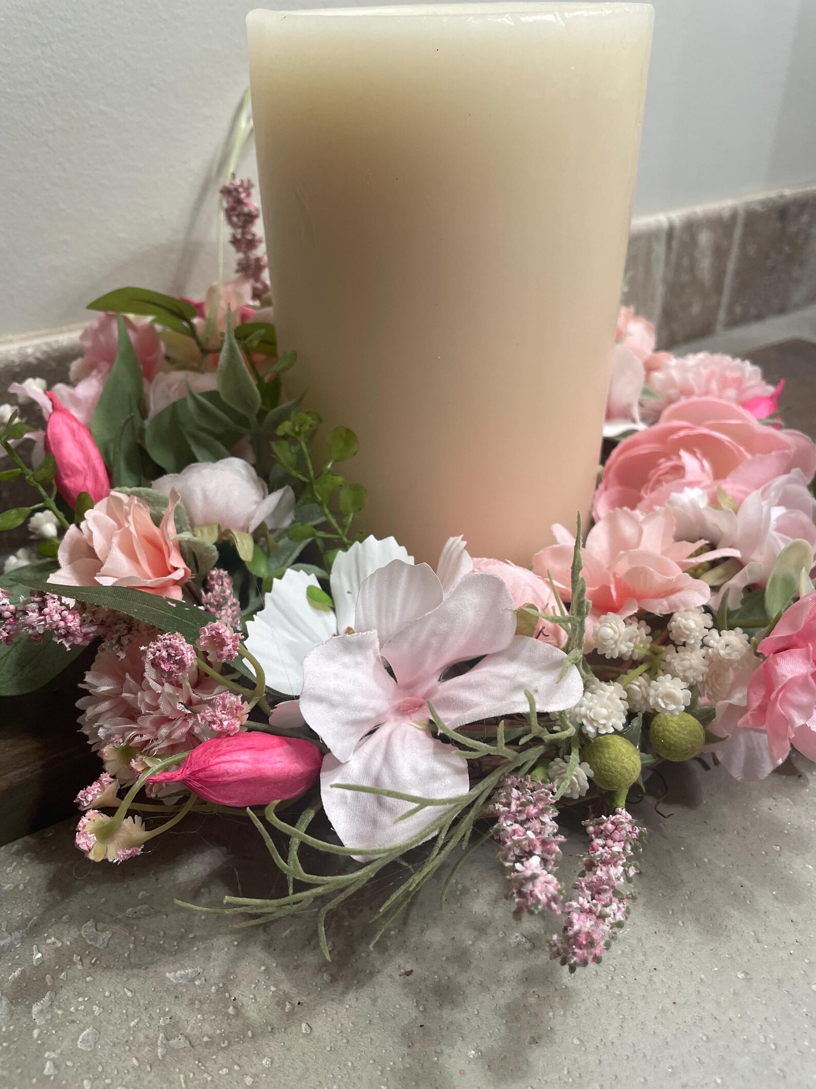 Spring Wildflower Candle Ring - Spring Candle Ring - Wildflower Candle ...