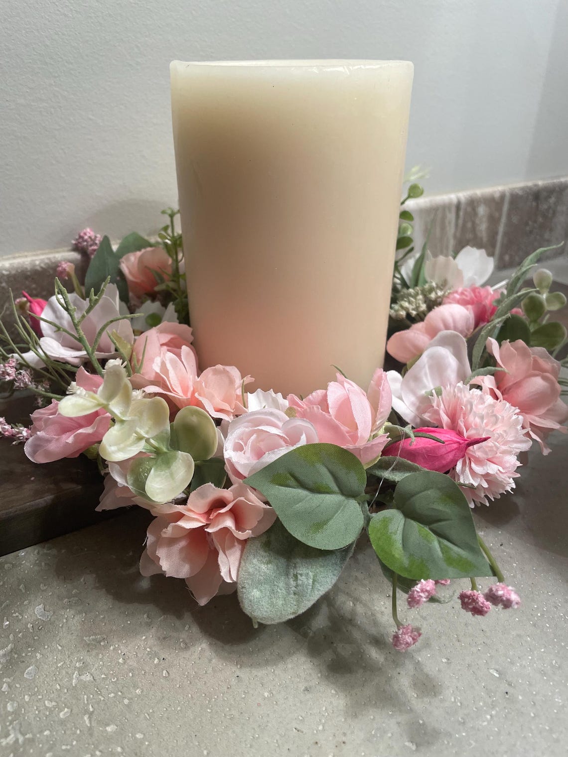 Spring Wildflower Candle Ring - Spring Candle Ring - Wildflower Candle ...